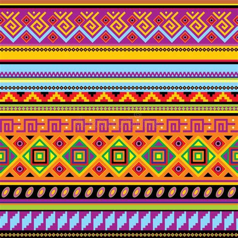 Mexican Seamless Zigzag Background Stock Vector Illustration Of