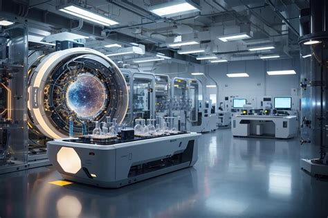 Premium Ai Image Quantum Computing Futuristic Science Lab