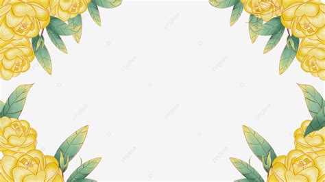 동백 수채화 꽃 노란색 꽃 테두리 동백꽃 수채화 수채화 물감 Png 일러스트 및 Psd 이미지 무료 다운로드 Pngtree