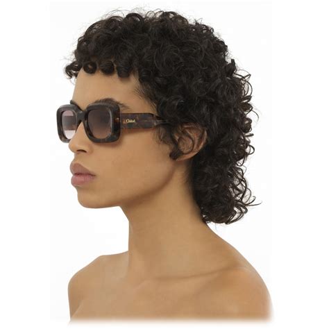 Chloé Gayia Sunglasses In Acetate Havana Gradient Purple Chloé