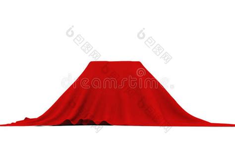 覆盖红布的长方形物体图片 包图网企业站