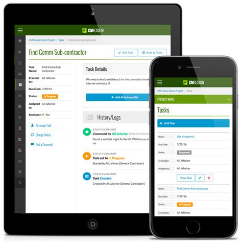 Project Tasks CM Fusion