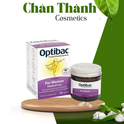 Purple Optibac Probiotics Supplement Beneficial Bacteria For Women 30v