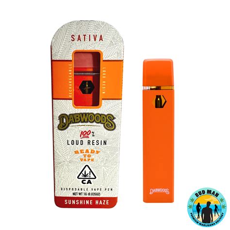Dabwoods Loud Resin Disposable Vape Bar 1 Gram 9 Options Bud Man