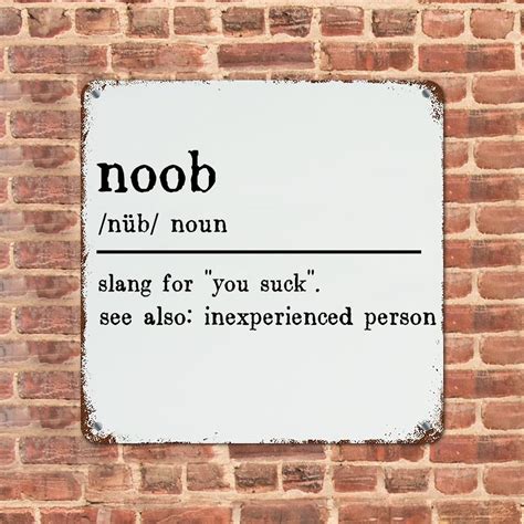 Amazon Com Family Lettering Rustic Metal Sign Wall Art Decor Noob Definition Concept Text Wood