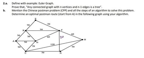 Solved 2 A Define With Example Euler Graph Prove That Chegg Com