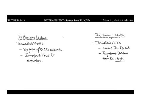 SOLUTION Dc Transient Response Of Rl Circuit In Network Theory Studypool