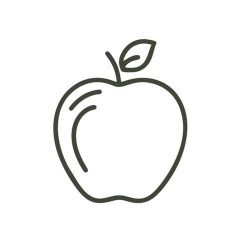Apple Icon Outline Gradient Premium Ai Generated Vector