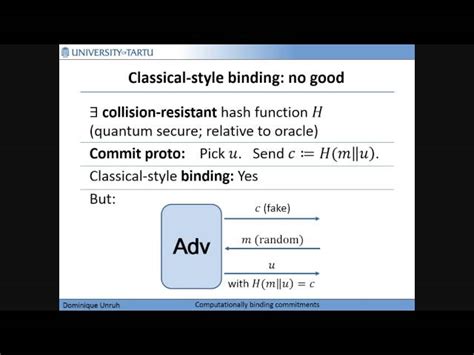 Conference Talks Talk Computationally Binding Quantum Commitments From Theiacr Class Central