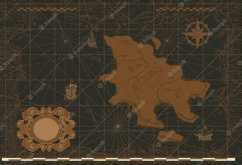 Premium Vector Vector Image Of An Old Sea Map In The Style Of