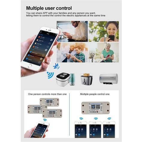 V Bluetooth Smart Switch For Smart Home Automation Relay Module Remote App Controller