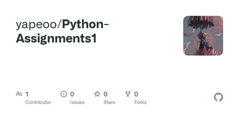 Github Yapeoo Python Assignments