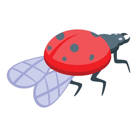 Red Ladybug Opening Wings Getting Ready To Fly 47785749 Vector Art At Vecteezy