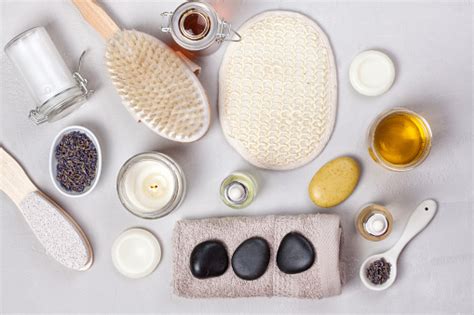 전통적인 스파 제품의 집합입니다 자연 스러운 얼굴 및 바디 케어 비누에 대한 스톡 사진 및 기타 이미지 비누 각질제거