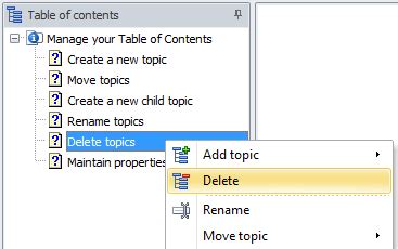How To Delete Topics In HelpNDoc HelpNDoc