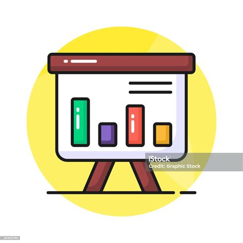 An Icon Of Business Graphical Presentation Vector Of Statistical Presentation Stock Illustration