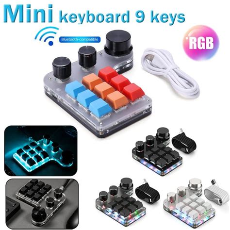 programming macro keyboard rgb custom knob keyboard copy paste photoshop game keyboard 4 6 9 key