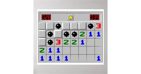 Minesweeper Windows Xp Retro Game Poster Zazzle