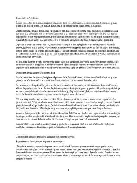 Modele De Compuneri En Pdf