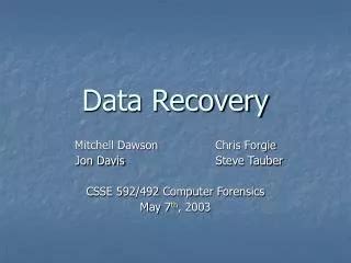 PPT Data Recovery PowerPoint Presentation Free Download ID 10029022