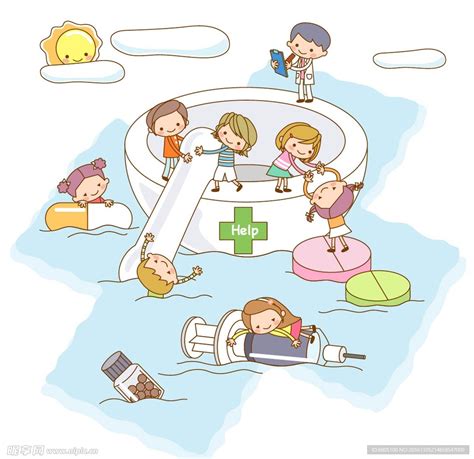 卡通儿童医护人员背景设计图 动漫人物 动漫动画 设计图库 昵图网nipic