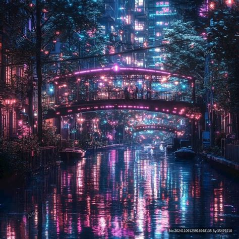 Ai创作图空灵艺术城市镜面倒影 梦幻桥 桥梁彩灯倒影 许愿天桥 霓虹灯创意景观 唯美拱桥 小桥流水灯光 彩灯小桥 水中霓虹灯倒影 都市霓虹风光 水乡霓虹灯 水中桥梁灯饰 色彩小桥 赛博朋克都市