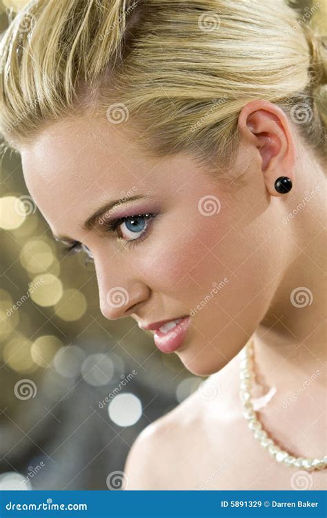 Pure Class Stock Image Image Of Golden Attractive Model 5891329
