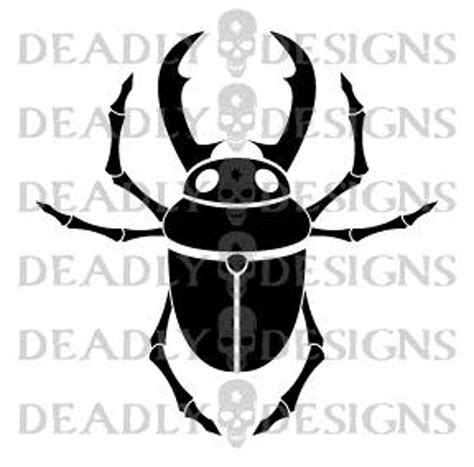 Beetle Vector Art Instant Download Png Eps Svg Insect Etsy
