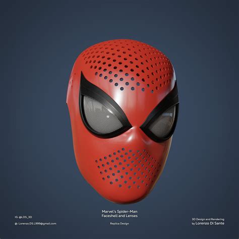 Marvels Spider Man 3d Files Only Faceshell And Lenses Etsy
