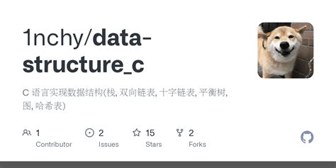 GitHub nchy data structure c C 语言实现数据结构 栈 双向链表 十字链表 平衡树 图 哈希表