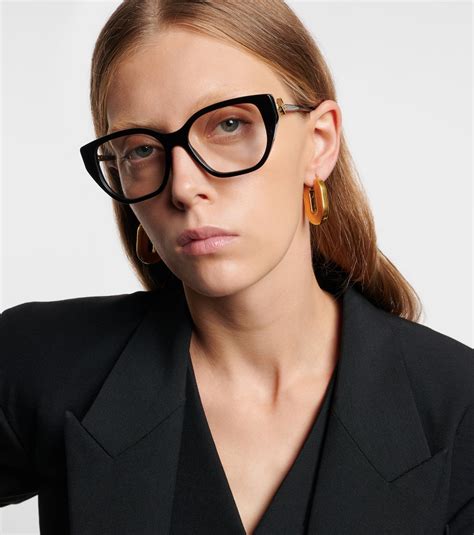 Ff Diamonds Cat Eye Glasses In Black Fendi Mytheresa