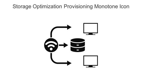 storage optimization provisioning monotone icon in powerpoint pptx png