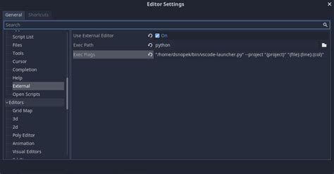 how to make godot open the vs code workspace if the project has one snopek games