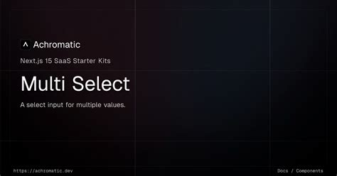 Multi Select Achromatic