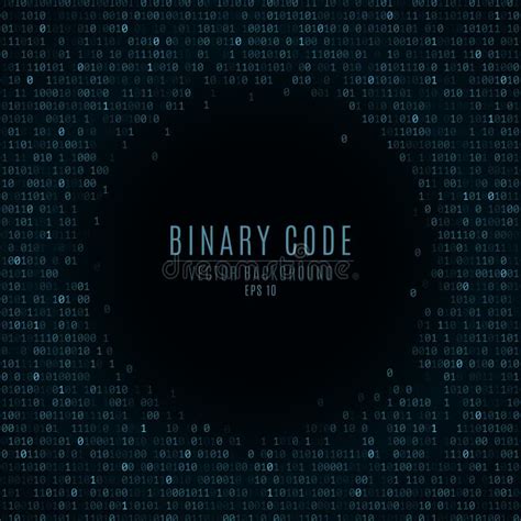 Binary Code Background Blue Glow Falling Figures Blurring Of Figures