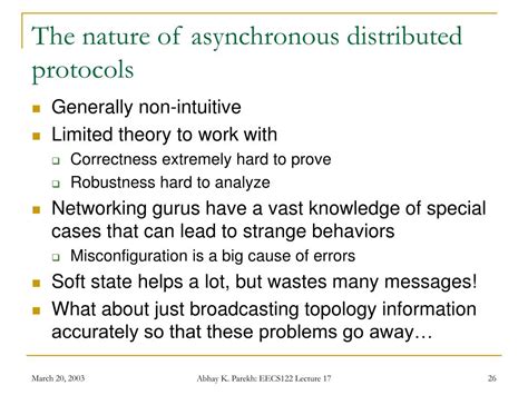 Ppt Distributed Algorithms In Networks Eecs 122 Lecture 17