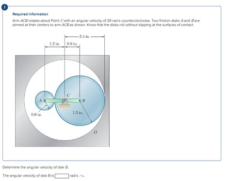 Solved Required Information Arm Acb Rotates About Point C