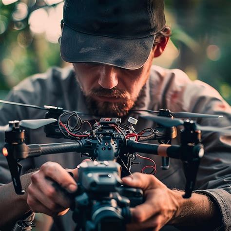 Quotphotographer Assembling Drone Cameraquot Premium Ai Generated Image