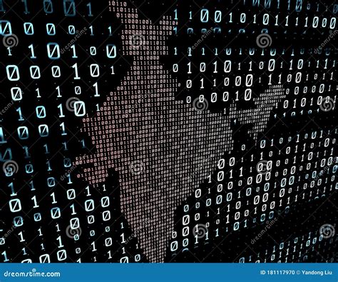 Binary Digital Array Big Data Transmission And Map Of India