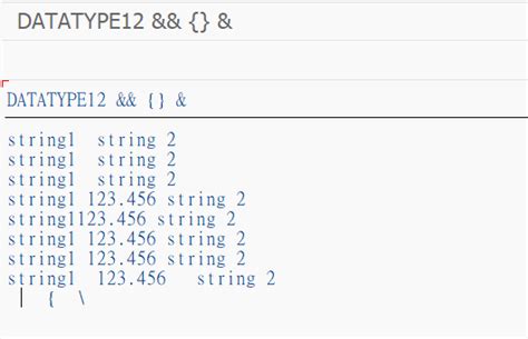 datatype 12 andand {} and gm
