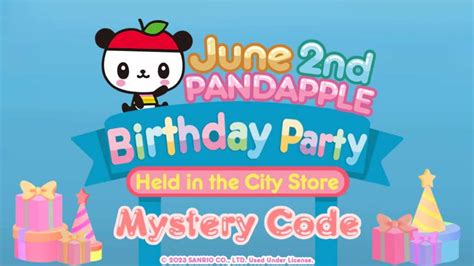 How To Get The Pandapple Birthday Code In My Hello Kitty Cafe Roblox