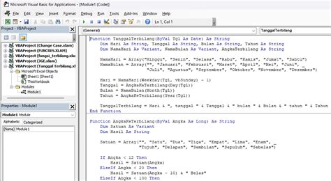 Cara Membuat Terbilang Tanggal Otomatis Di Excel Dengan Vba Udf Depot Excel
