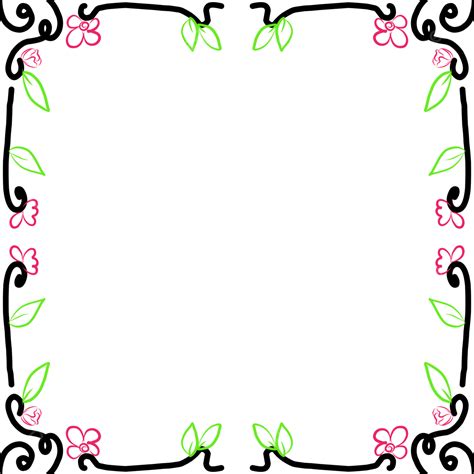 Simple Flower Frame Border Design Infoupdate Org