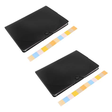 【ready Stockandcod】2x 12 Pocket Expanding Files Folder A4 Expandable File Organizer Portable