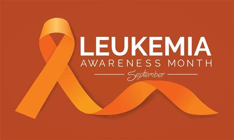 Vector Illustration Of Leukemia Awareness Month With Orange Colored