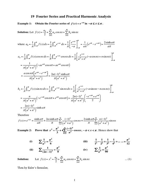 Fourier Series For Engineers Pdf Function Mathematics Mathematical Analysis