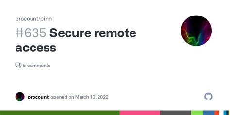 Secure Remote Access Issue 635 Procount Pinn GitHub