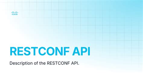 RESTCONF API Cisco Crosswork NSO Documentation