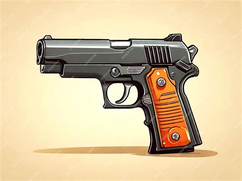 Premium Vector Vector Simple Gun Cartoon Illustration Isolated