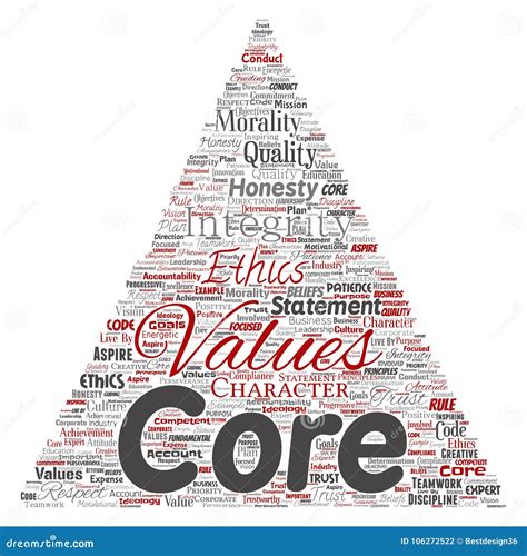 Vector Core Values Integrity Ethics Triangle Stock Vector